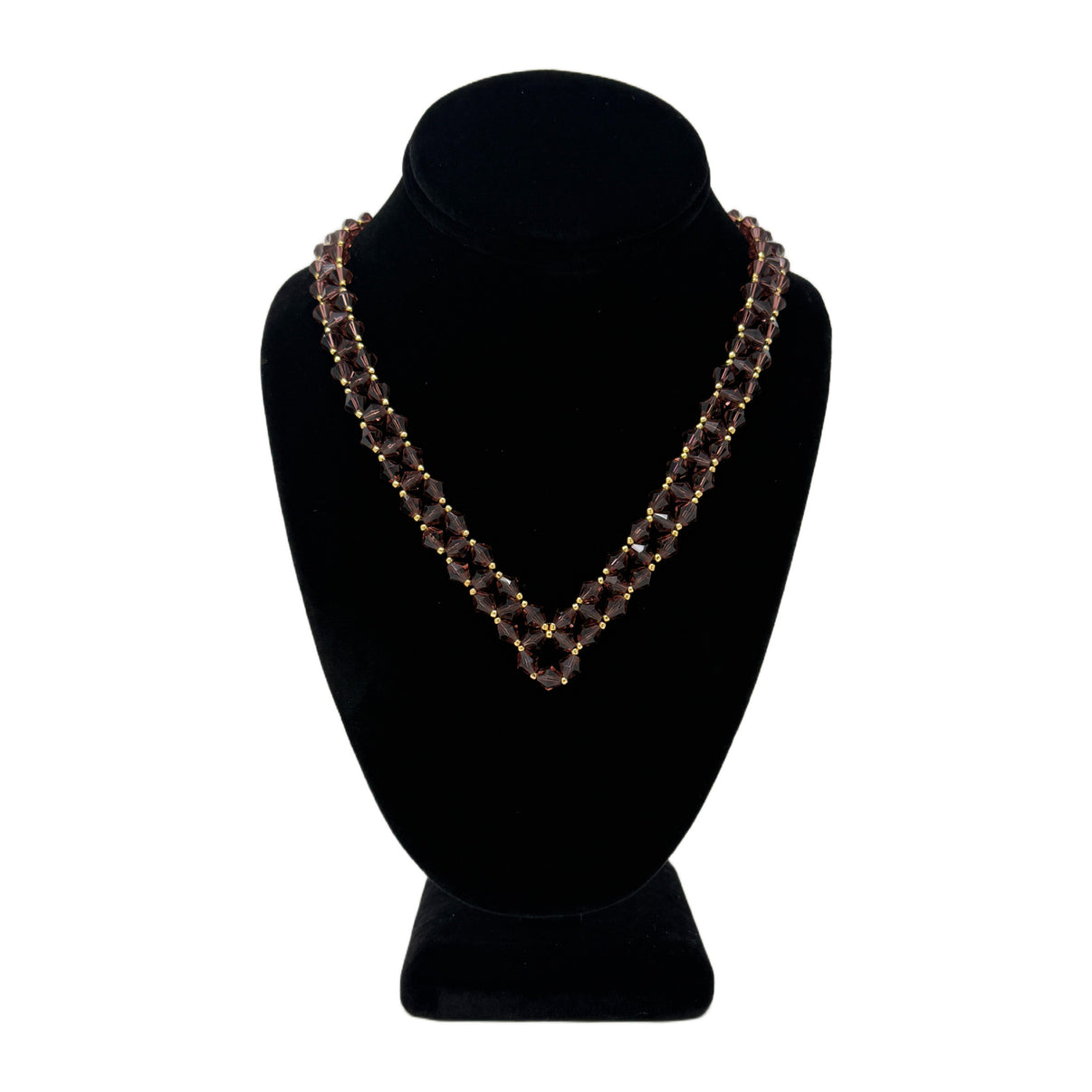 Beadsong Jewelry Woven Crystals Necklace, Purple – The Symphony Store